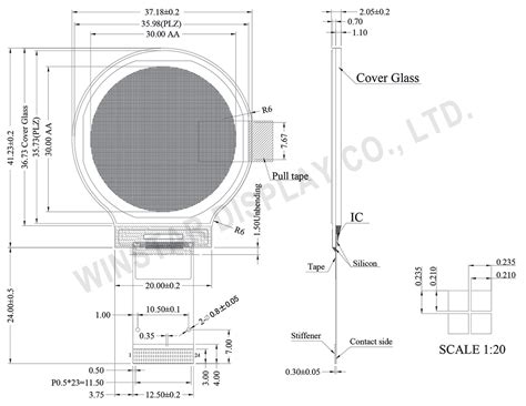 118” Circular Oled Display Winstar Circular Oled