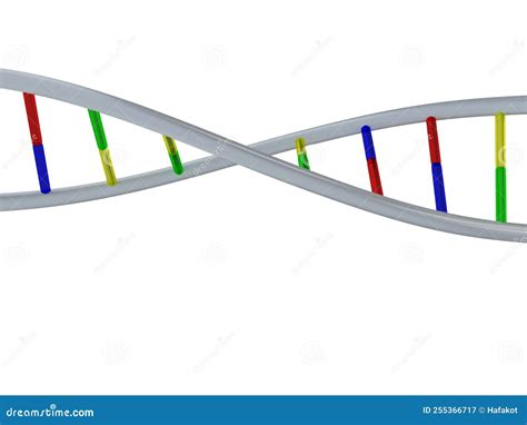 3d render illustration of generic dna model stock illustration