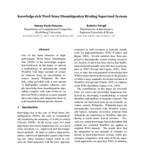 Knowledge Rich Word Sense Disambiguation Rivaling Supervised Systems
