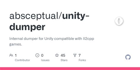 Github Absceptualunity Dumper Internal Dumper For Unity Compatible With Il2cpp Games