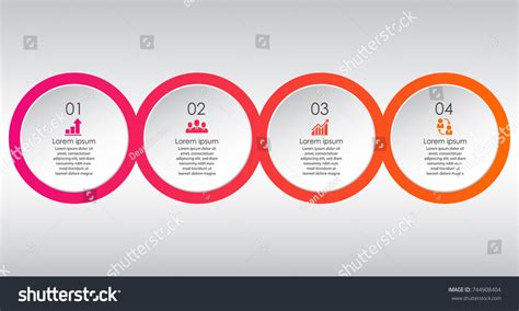 Process Diagram Template Circles Flowchart Workflow Stock Vector Royalty Free 744908404