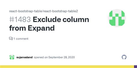 Exclude Column From Expand · Issue 1483 · React Bootstrap Tablereact