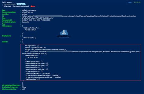 azure add create a subnet to existing virtual network using powershell