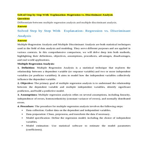 Definition Multiple Discriminant Analysis Mda