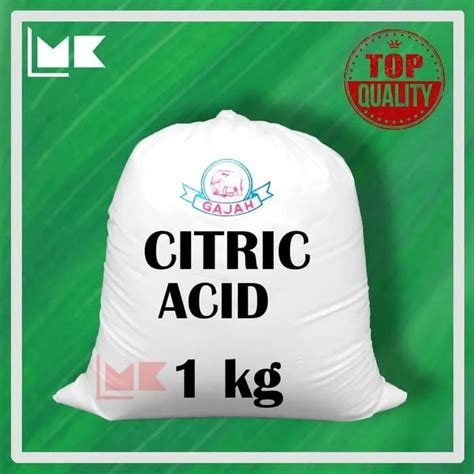 Citric Acid Monohydrate Asam Sitrat Cap Gajah 1kg Sitrun Lazada