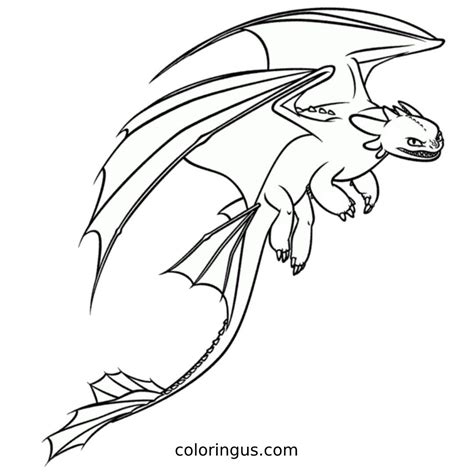 Toothless Coloring Pages Free Printable Pdf