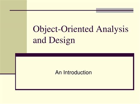 PPT Object Oriented Analysis And Design PowerPoint Presentation Free Download ID