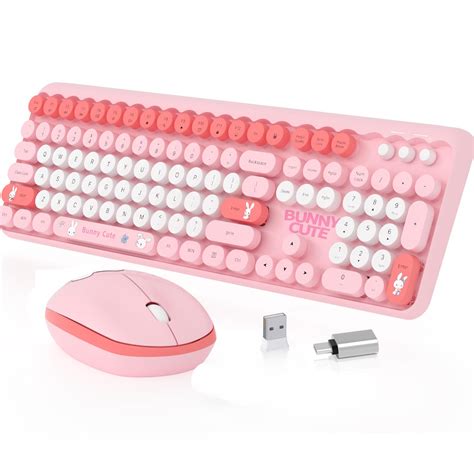 Wireless Keyboard Mouse Combo Mofii Bunny Cute Wireless Keyboard And Mouse Set With Otg Adapter