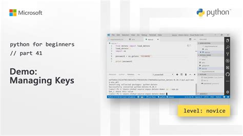 Demo Managing Keys Python For Beginners Of YouTube