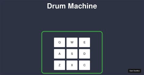 Drum Machine Project Codesandbox