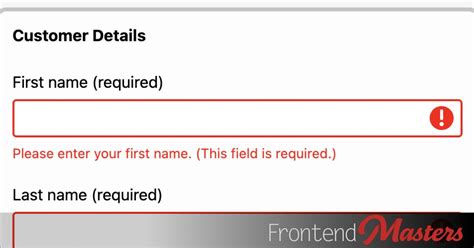 Progressively Enhanced Form Validation Frontend Masters Blog