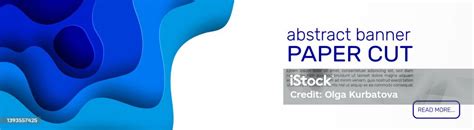 종이 컷 배너 파란색 추상 종이 모양 그림자가있는 곡선 레이어 파동 형태 복사 공간 템플릿이있는 수평 웹 페이지 최소 스타일 종이 컷 배경 벡터 일러스트 레이 션 0명에