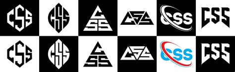 Css Letter Logo Design In Six Style Css Polygon Circle Triangle