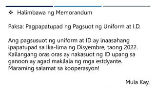 Memorandum O Memo Pptx