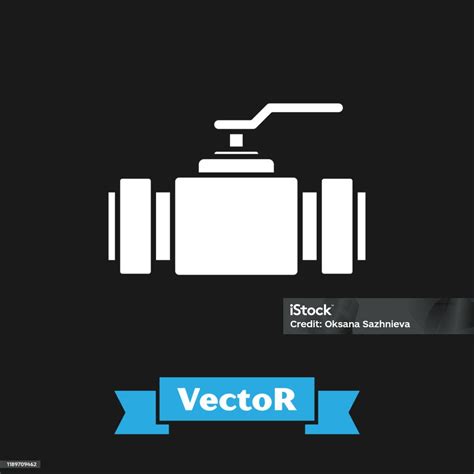 흰색 산업 금속 파이프 및 밸브 아이콘은 검은 색 배경에 격리 벡터 일러스트레이션 0명에 대한 스톡 벡터 아트 및 기타 이미지 0명 가솔린 강철 Istock