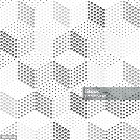Cube Pattern Sides Made Of Dots Stock Illustration Download Image Now