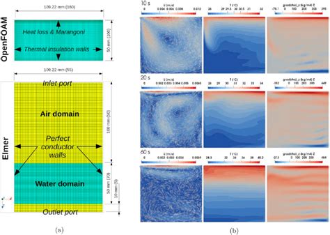 a a schematic representation of the numerical model domain and