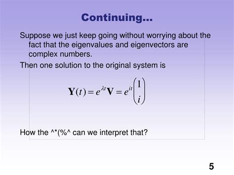 Ppt Complex Eigenvalues Powerpoint Presentation Free Download Id