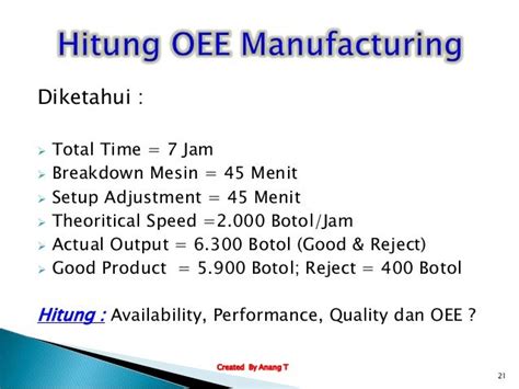 Oee Implementation Part 1