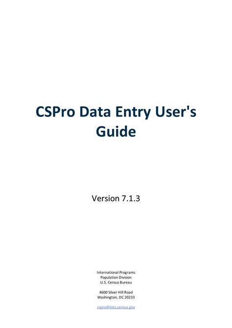 Pdf Cspro Data Entry Users Guide · Open Applications