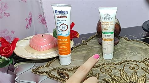 مقارنة بين انفينتي Vs دراكون صن سكرين، والفرق بين الصن بلوك والصن