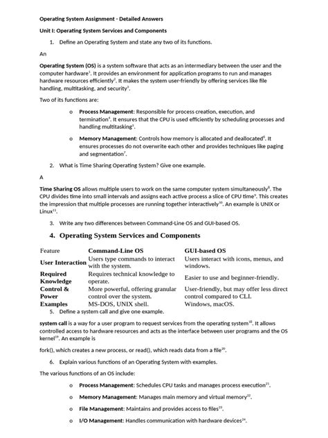 Operating System Assignment Pdf Thread Computing Operating System