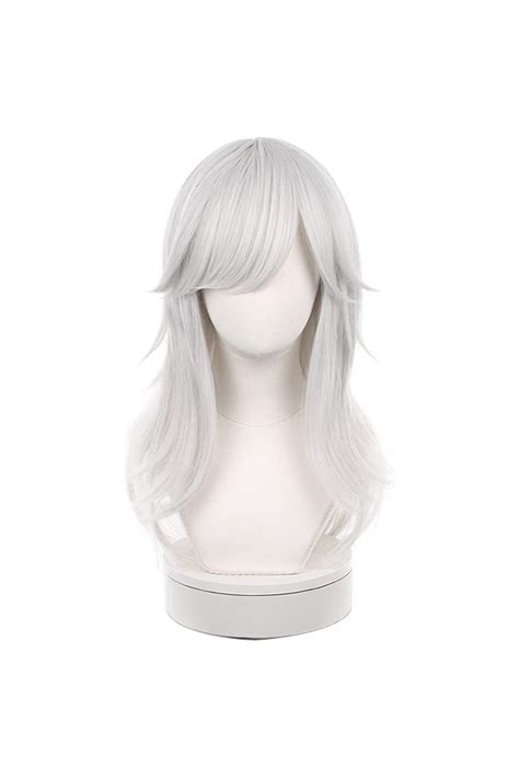 Hiroakiya Cyno Wig Genshin Impact Cyno Cosplay Wig With Wig Cap Length Approx 55cm Silver