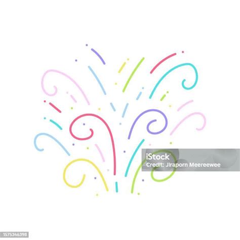 귀여운 파티 포퍼 격리 색종이 폭발 폭죽 축하 벡터 그리기 그림 손으로 그린 스타일 개념에 대한 스톡 벡터 아트 및 기타 이미지 개념 놀라움 다중 색상 Istock