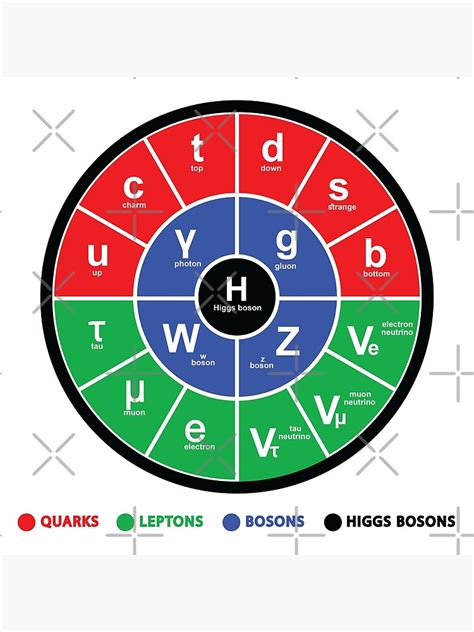 Standard Model Of Particle Physics Poster For Sale By Sciencecorner Redbubble