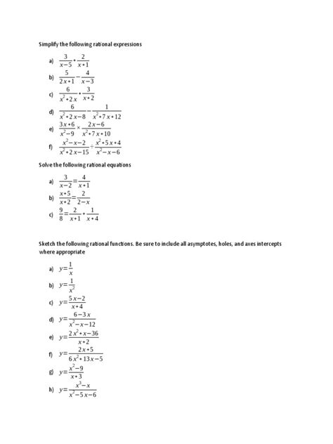 Rationals Test Pdf