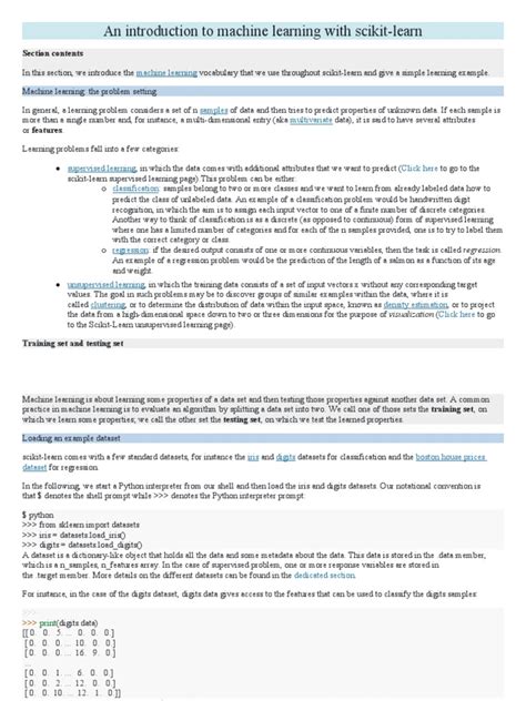 1 An Introduction To Machine Learning With Scikit Learn Pdf Machine Learning Statistical