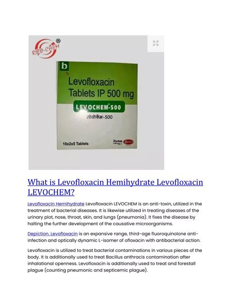 Ppt What Is Levofloxacin Hemihydrate Levofloxacin Levochem Powerpoint Presentation Id12580287