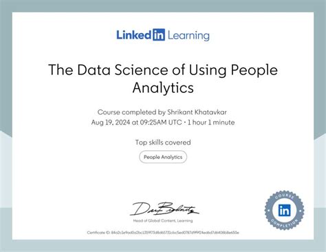 shrikant khatavkar on linkedin certificate of completion