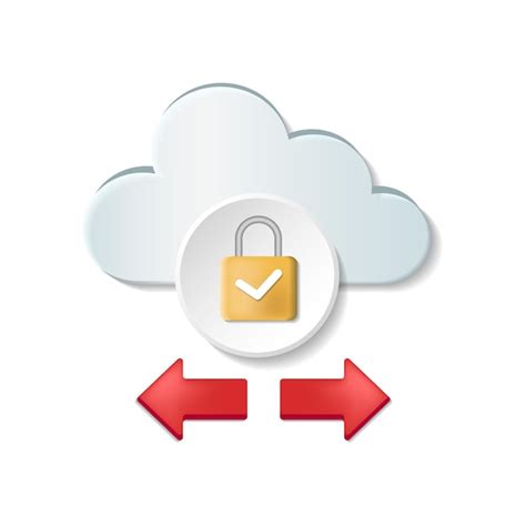 Premium Vector Cloud Transfer Protection Icon 3d Illustration From