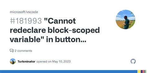Cannot Redeclare Block Scoped Variable In Button Onclick Handler