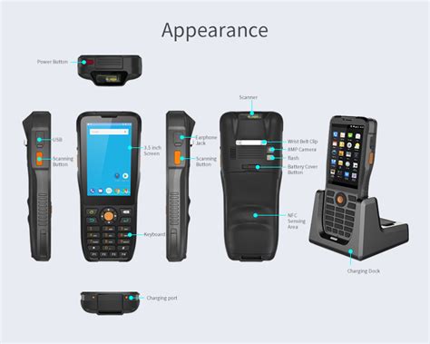 Inch Android PDA Barcode Scanner D D Bluetooth Android Handheld Barcode Scanner
