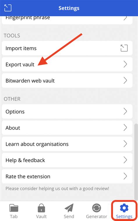 Exportimport Vault From Bitwarden To Vaultwarden Adra Source