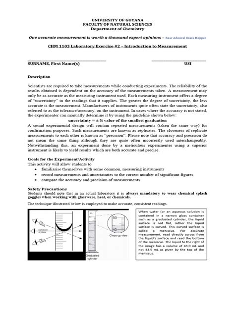 Lab2 Introduction To Measurement Online Pdf Accuracy And