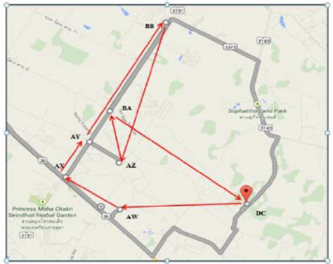route assigned by the second algorithm download scientific diagram