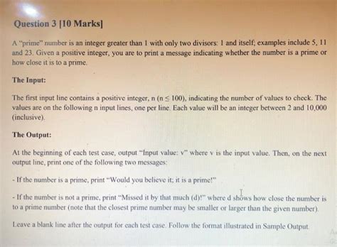 Solved A Prime Number Is An Integer Greater Than 1 With