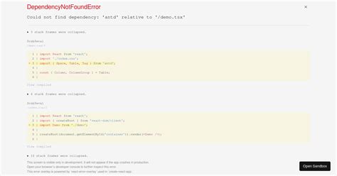JSX Style API Antd Undefined Codesandbox