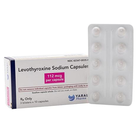 Levothyroxine Sodium 112mcg 30 Capsules Med Vet International