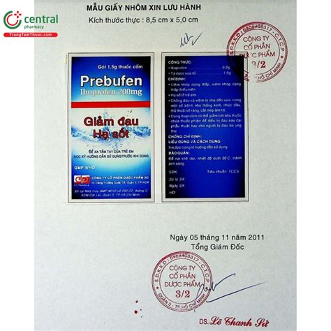 Thuốc Prebufen 200mg Điều Trị Giảm đau Chống Viêm Hạ Sốt Cho Trẻ