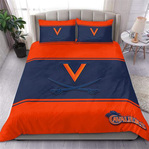 Virginia Cavaliers Blue Orange Bedding Set V2 Circlemin