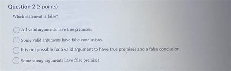 solved question 2 3 ﻿points which statement is falseall