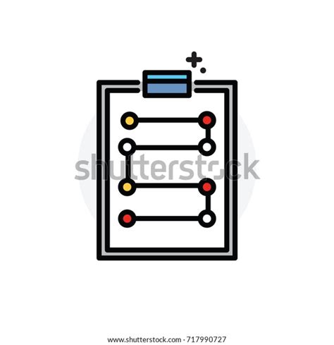 Workflow Chart Concept Isolated Line Vector Stock Vector Royalty Free 717990727 Shutterstock