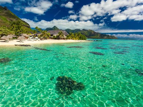 Premium Photo Tropical Resort With Amazing Lagoon On Moorea Tahiti