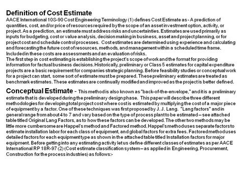 Kul Bhushan Uppal On Linkedin Definition Of Conceptual Estimate