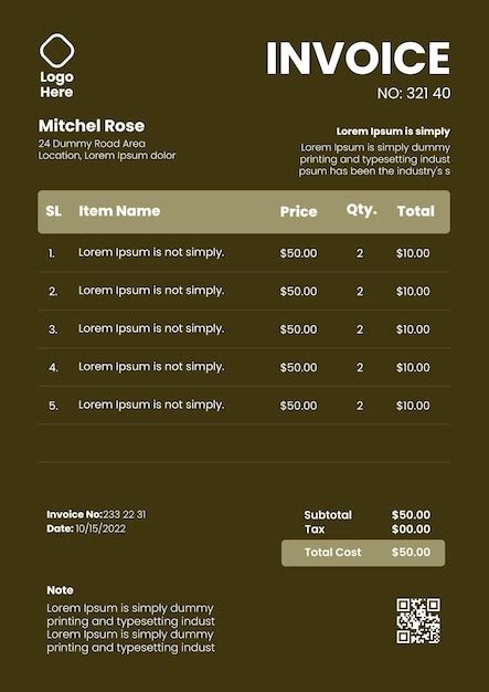 Premium Vector Invoice Vector Template Design