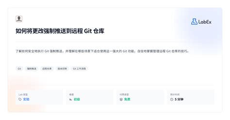 如何将更改强制推送到远程 Git 仓库 Labex